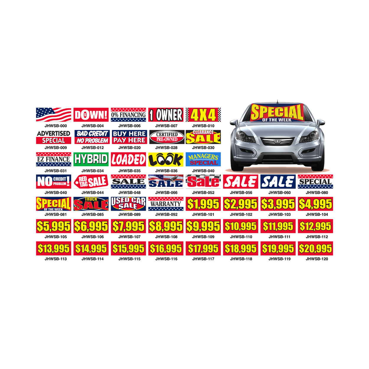 Windshield Banner - Auto Dealer Supplies