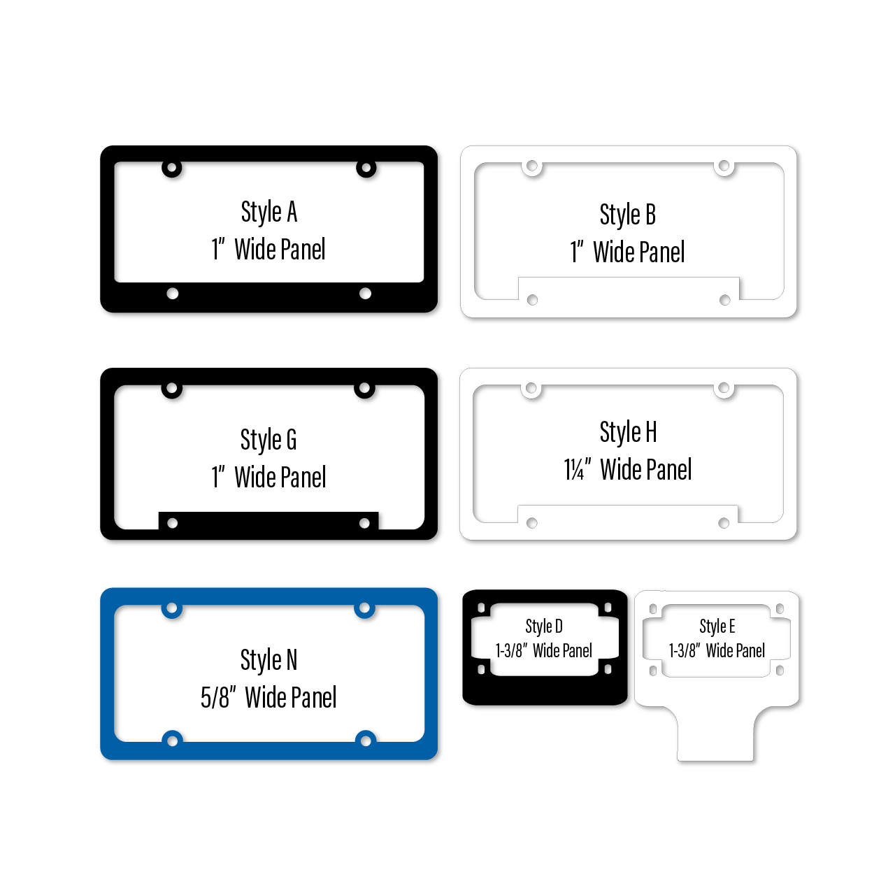 Silk Screen License Plate Frames