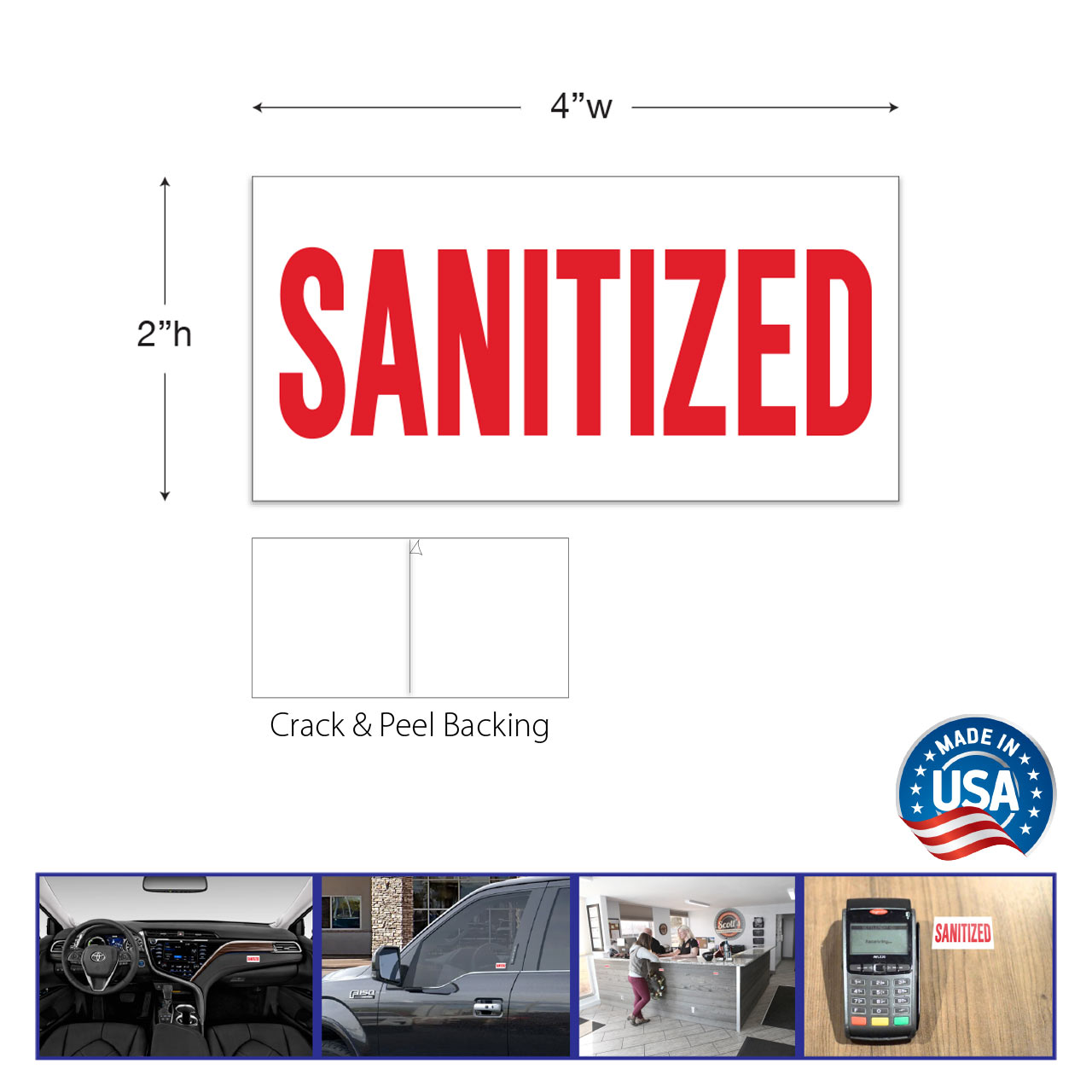 "SANITIZED" Decal