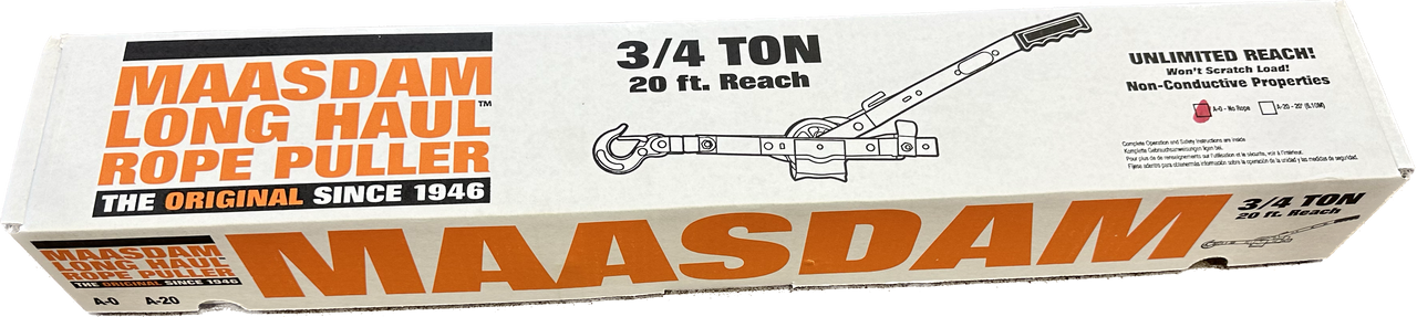 Maasdam Ratchet Rope Puller 3/4 Ton 20'