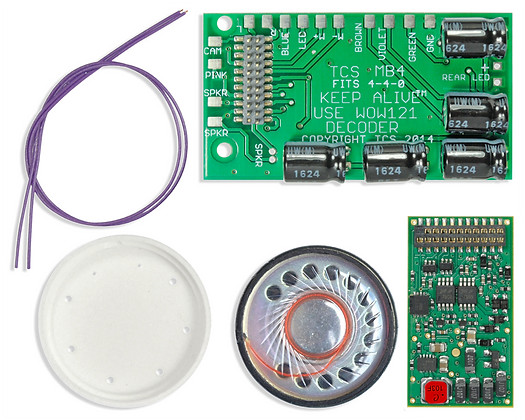 TCS 1903 WOW Kit WSK-BAC-4 with WOW121-Steam DCC Sound Decoder for ...