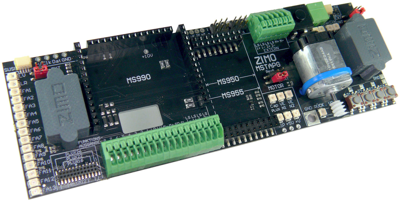 ZIMO MSTAPG DCC Decoder Test and Connector Board - Large Scale