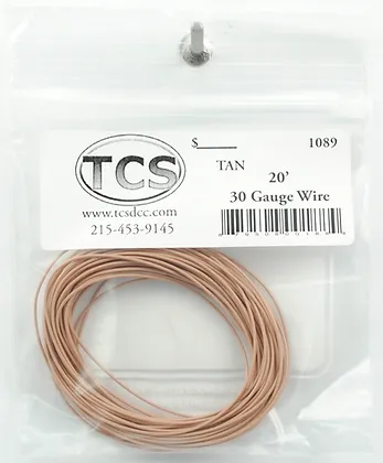 TCS 1089 30 Gauge Wire - 20ft Tan