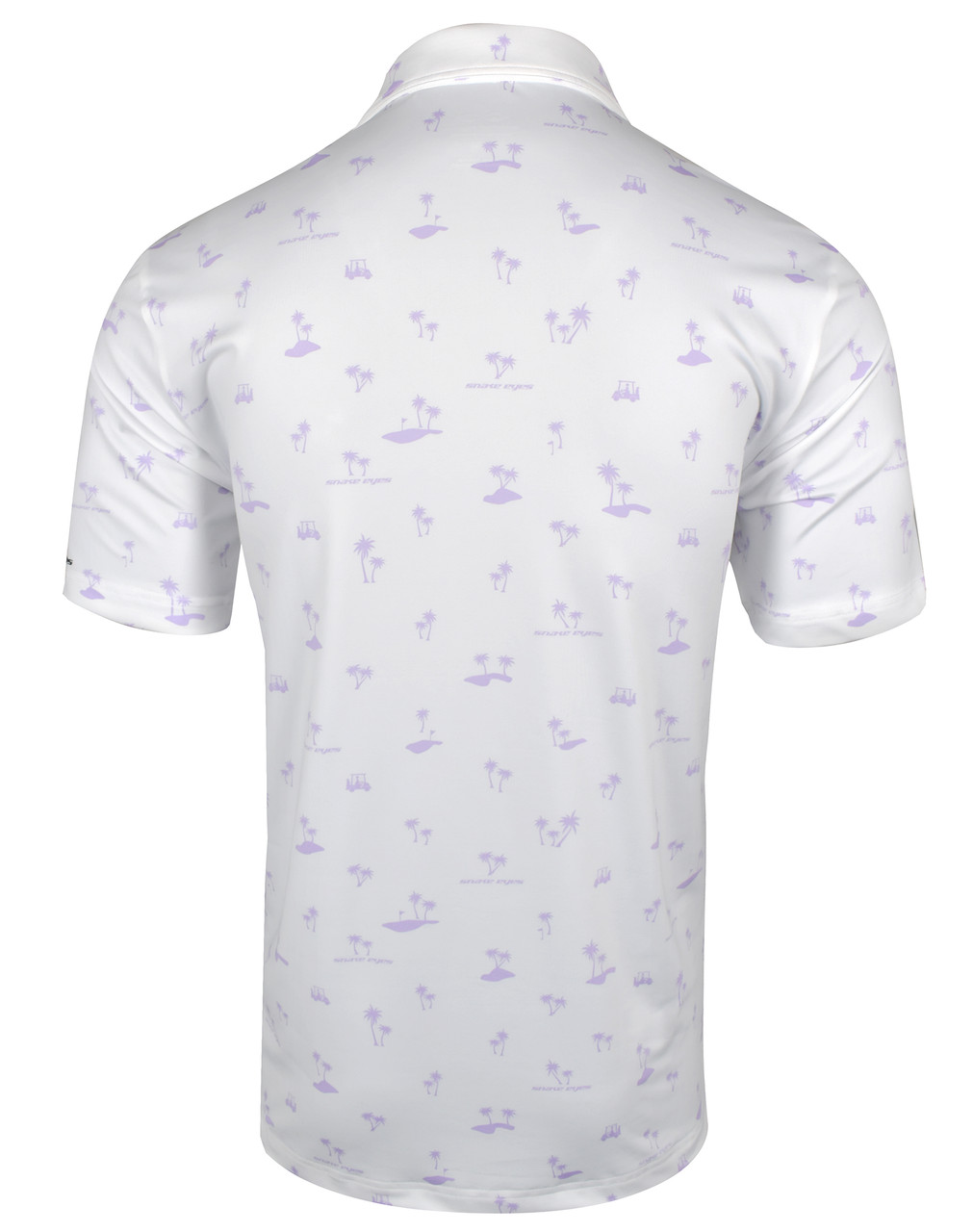Palm Trees Print Polo Black