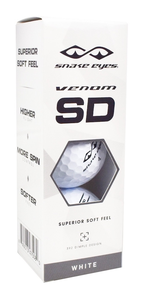 Soft Distance Venom Golf Balls 1-Dozen White