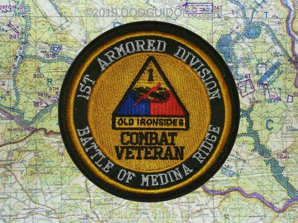 1st Armor Battle Of Medina Ridge Patch *B11* - DODGuidons Flags and ...