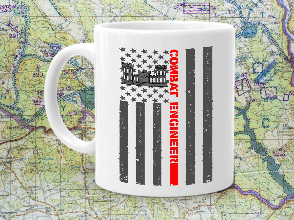 Combat Engineer Flag Coffee Cup