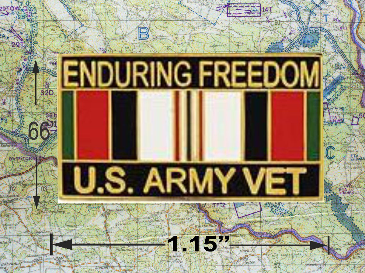 Enduring Freedom Army Vet Hat Pin
