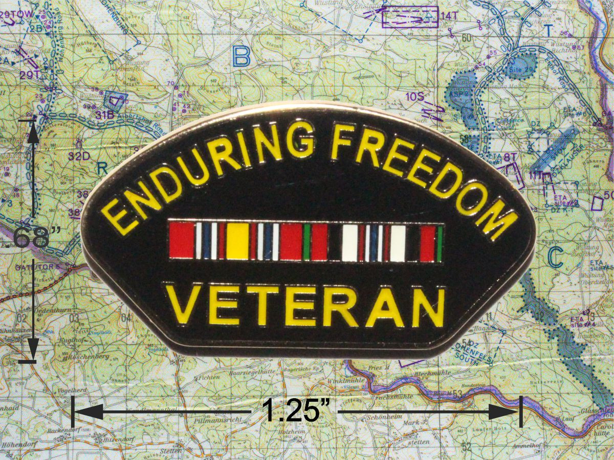 Enduring Freedom Veteran Cap Pin K4