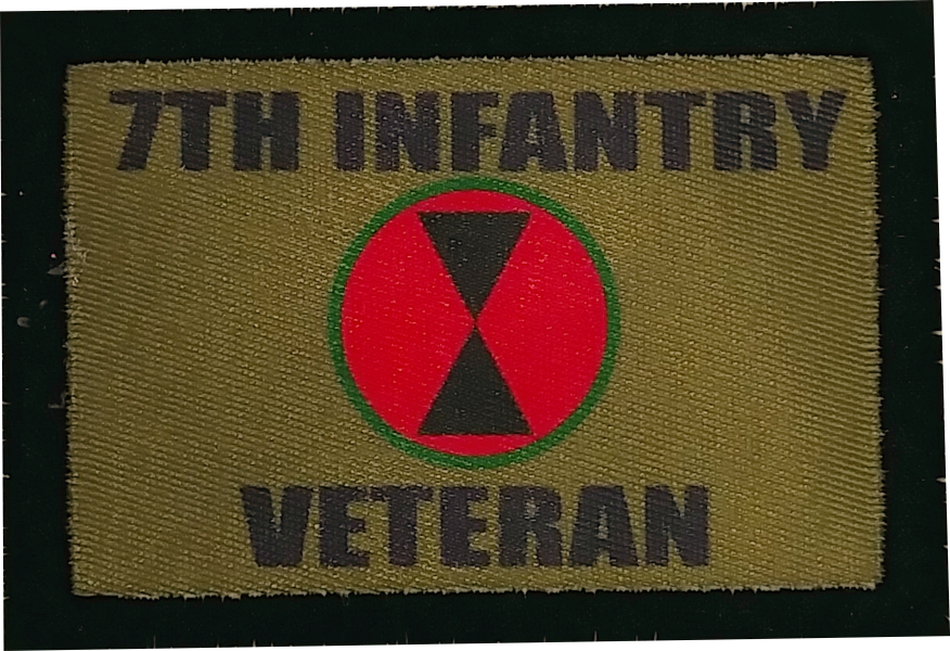 7th Infantry Division USA Flag Moral Patch