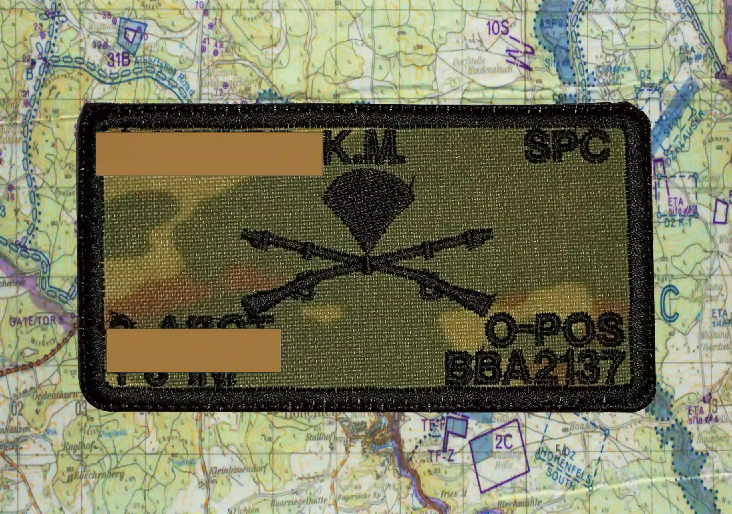 Identification Patch/Tag with Fastener For USMC Military Flak Jacket