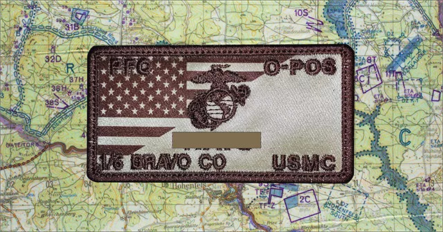 Identification Patch/Tag with Fastener For USMC Military Flak Jacket