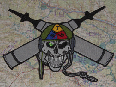 Heat And Sabot Skull Tanker Back Patch B7 - DODGuidons Flags and Streamer