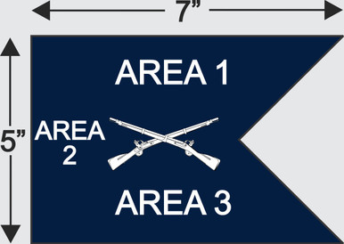 Army Guidon Quarter Size for Frame (5x7)