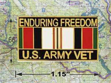 Enduring Freedom Army Vet Hat Pin