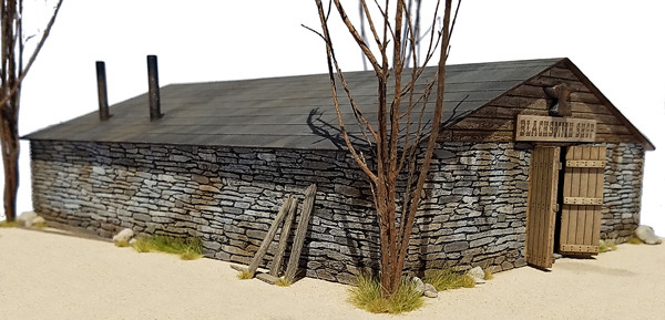 HO Scale - Stone Blacksmith Shop Kit