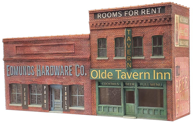 HO Scale - Tavern & Hardware Storefront Flat Kit