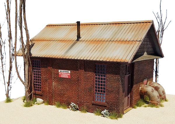 HO Scale - Brick Pumping Station Kit