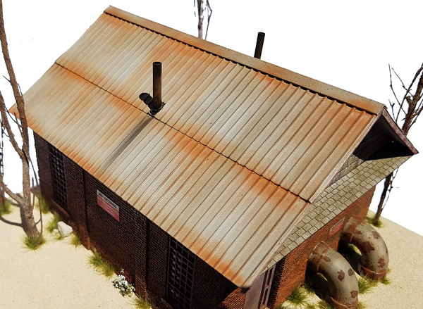 HO Scale - Brick Pumping Station Kit