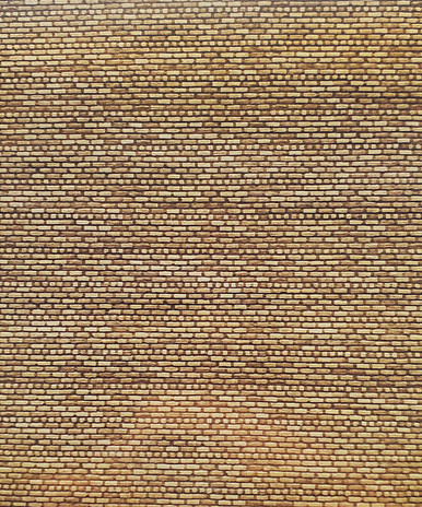 O Scale - Aged American Brick 12" X 6" X 1/16" Basswood Sheet