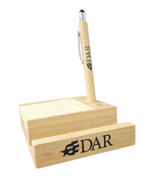 DAR Bamboo Desk Organizer w/Phone Holder - DAR Shopping