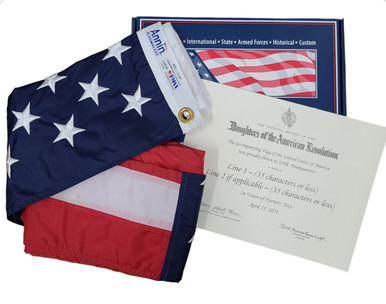 US Flag/Certificate (Has Flown Ceremonially over Memorial Continental ...