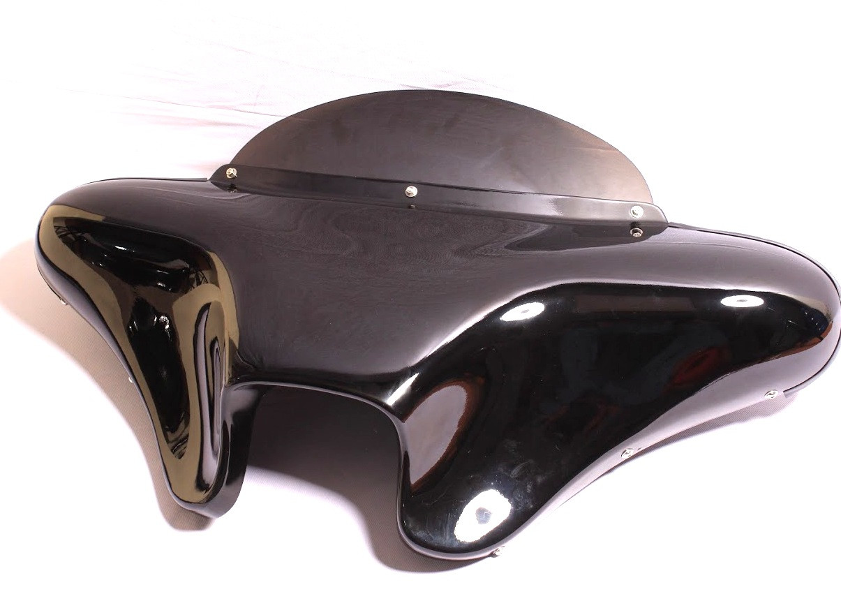 Painted Batwing Fairing Windshield for Harley Softail Rocker & Breakout ...
