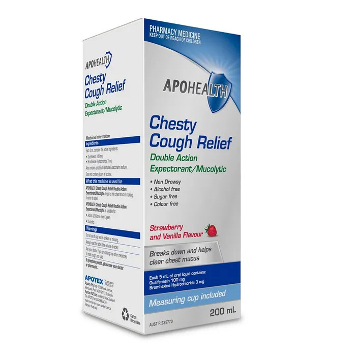 Apo Health Chesty Mucus Relief Forte 200Ml | Blooms The Chemist