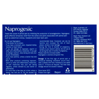 Naprogesic Period Pain Tablets 12 Pack | Blooms The Chemist