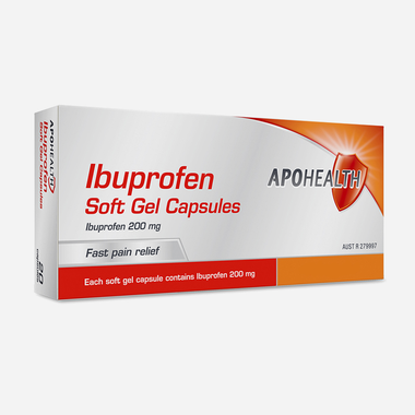 Apo Health Ibuprofen 200mg 100 Soft Gel Capsules | Blooms The Chemist