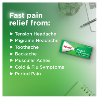 Panadol Rapid 500mg 48 Caplets | Blooms The Chemist