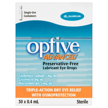 Optive AdvancedLubricant Eye Drops 30 x 0.4mL Vials | Blooms The Chemist