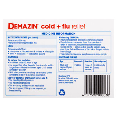 Demazin Pe Multiactn C&F Rlf 24 | Blooms The Chemist