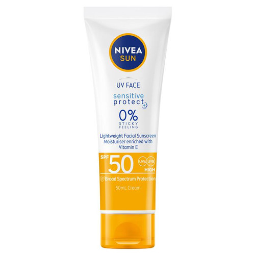 Nivea Sun Uv Face Spf50 Sens 50Ml | Blooms The Chemist