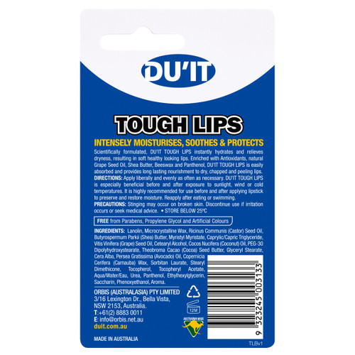 Duit Tough Lips Intensive Lip Balm For Dry Lips 4.5g | Blooms the Chemist