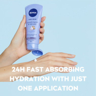 NIVEA Smooth Hands & Nail Care Hand Cream 100mL | Blooms the Chemist