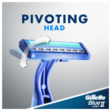 Gillette Blue II Plus Pivot Dissposable Razor 5 Pack | Blooms The Chemist