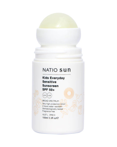 Natio Kids Everyday Sensitive Sunscreen SPF 50+ Roll-On 100mL - Blooms ...