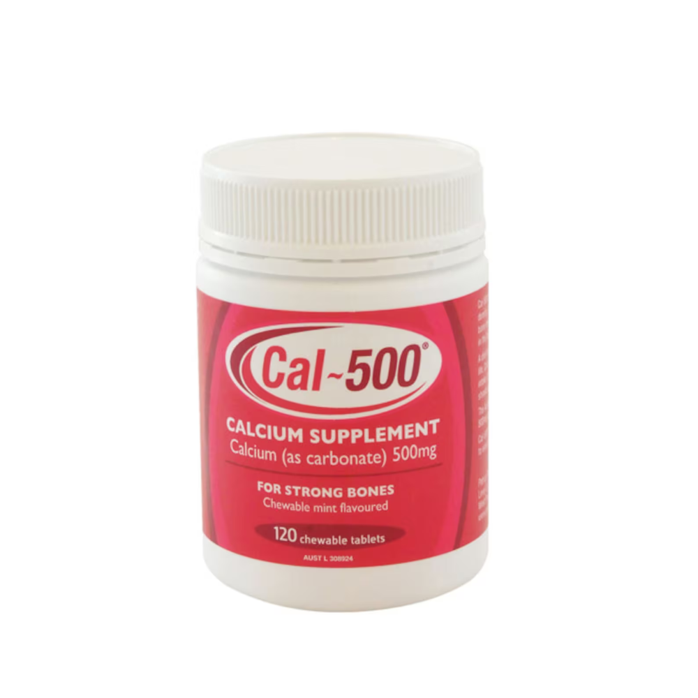Cal-500 Calcium 120 Chewable Tablets | Blooms The Chemist