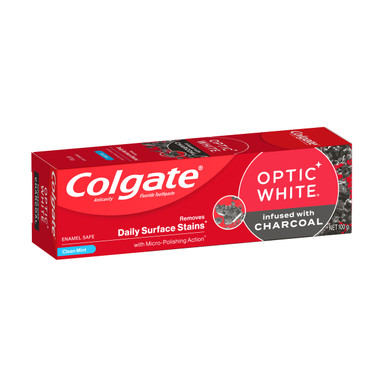 Colgate Optic White Charcoal Toothpaste, 100g | Blooms The Chemist