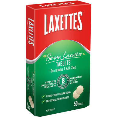 Laxettes Constipation Relief with Senna Tablets 50 Pack | Blooms The ...