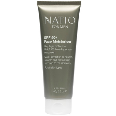 Natio For Men Spf50 Face Moisturiser 100G | Blooms The Chemist