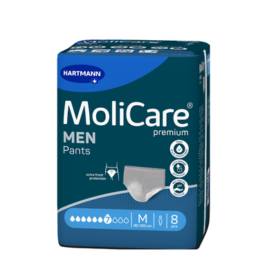 Molicare Continence Aid Pant Premium Men 7 Drop Medium 8 Pack | Blooms ...