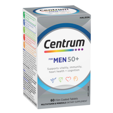 Centrum for Men 50+ 60 Tablets | Blooms The Chemist