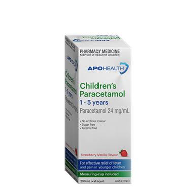 Apo Health Childrens Paracetamol 1 to 5 Years 200mL | Blooms The Chemist