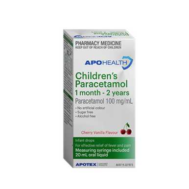 Apo Health Childrens Paracetamol 1 Month to 2 Years 20mL | Blooms The ...