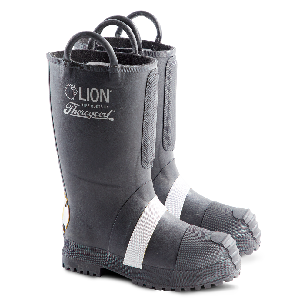 LION by Thorogood Hellfire Rubber Insulated Felt Firefighting Boot with ...