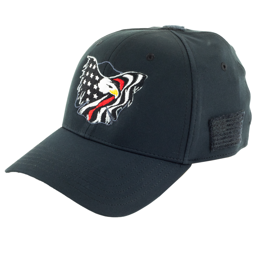TheFireStore Maltese Glory Firefighter Hat, Black w/ Velcro Closure
