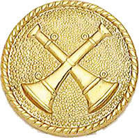 Smith & Warren Collar Insignia, 2 Crossed Bugles