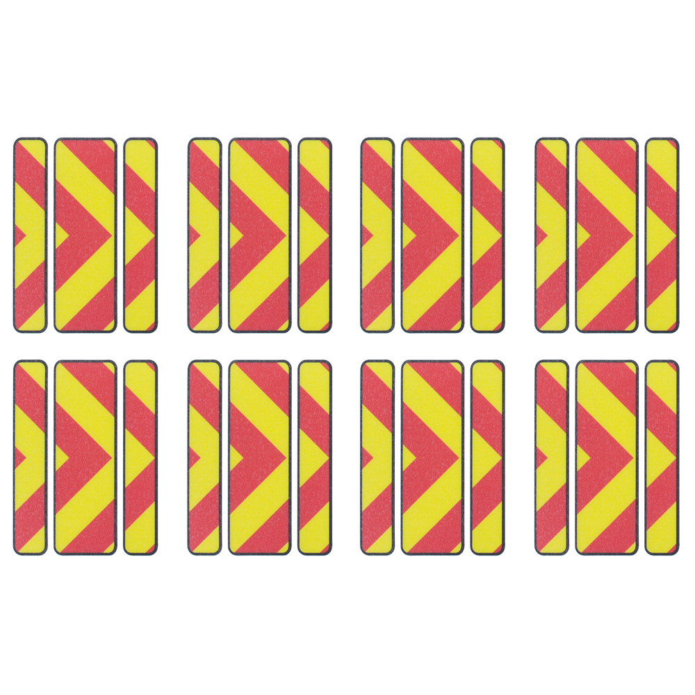 Exclusive Reflective Full Perimeter Trim, Chevron V, Pkg of 8